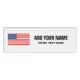 Patriotic American flag personalized name tags | Zazzle