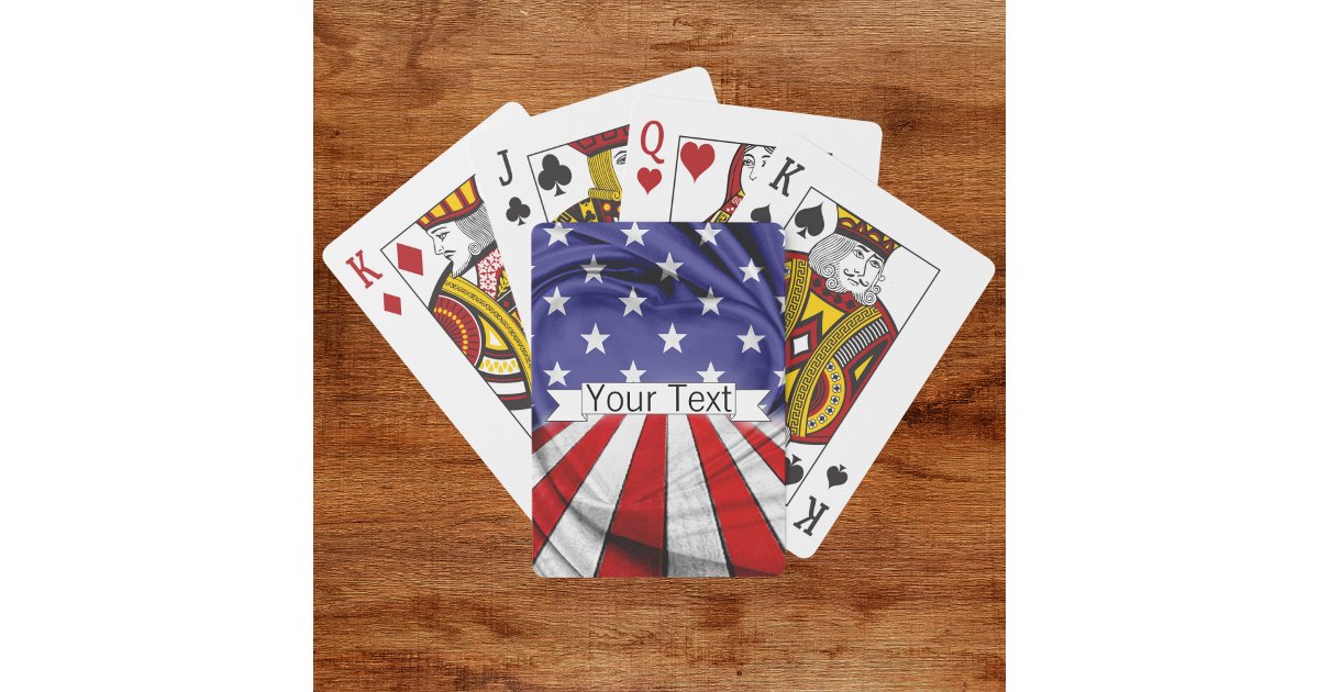 Patriotic American Flag Poker Cards | Zazzle