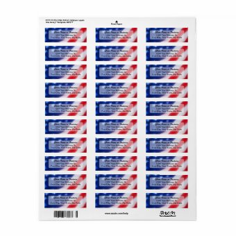 Patriotic American Flag Return Address Label | Zazzle