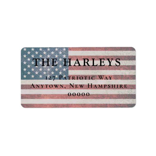 Patriotic American Flag Return Address Labels | Zazzle