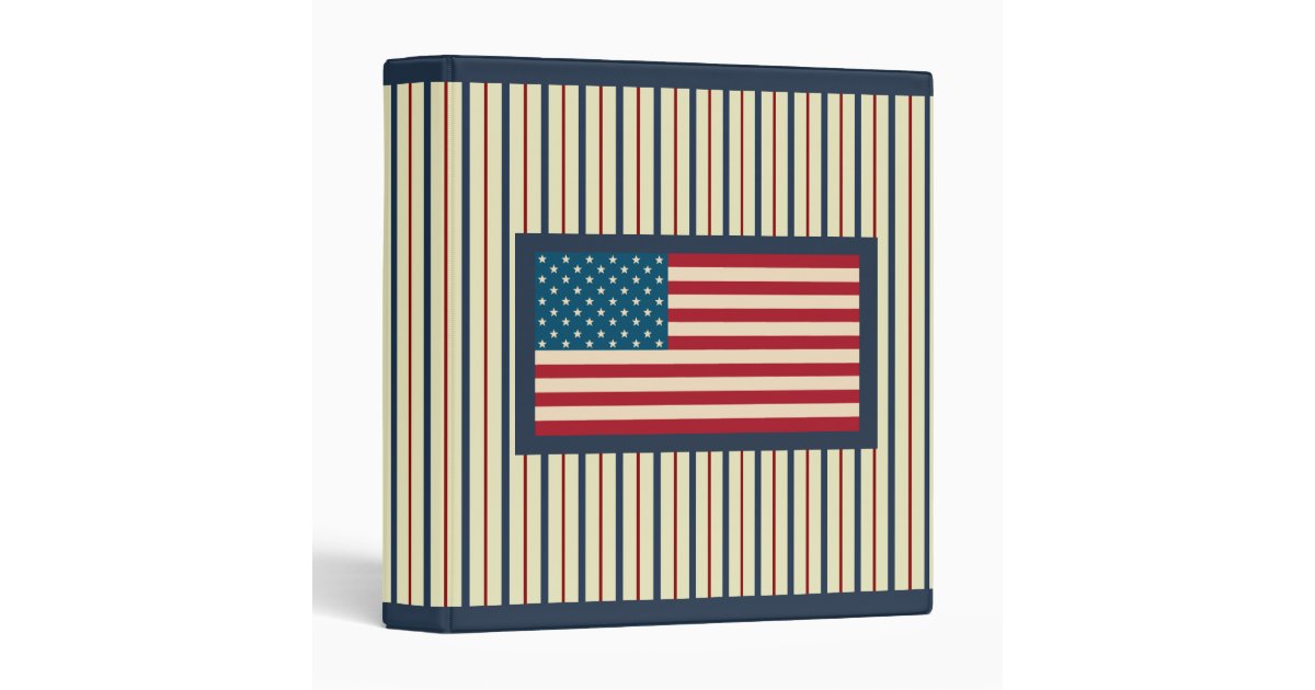 Patriotic American Flag Scrapbook Binder Gift | Zazzle