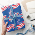 Patriotic American Flag Snowmobile Wrapping Paper | Zazzle
