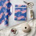Patriotic American Flag Snowmobile Wrapping Paper | Zazzle