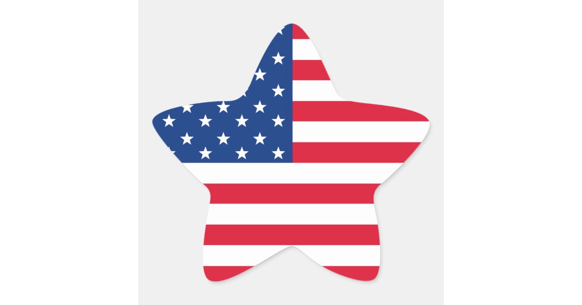 Patriotic American Flag Star Stickers | Zazzle
