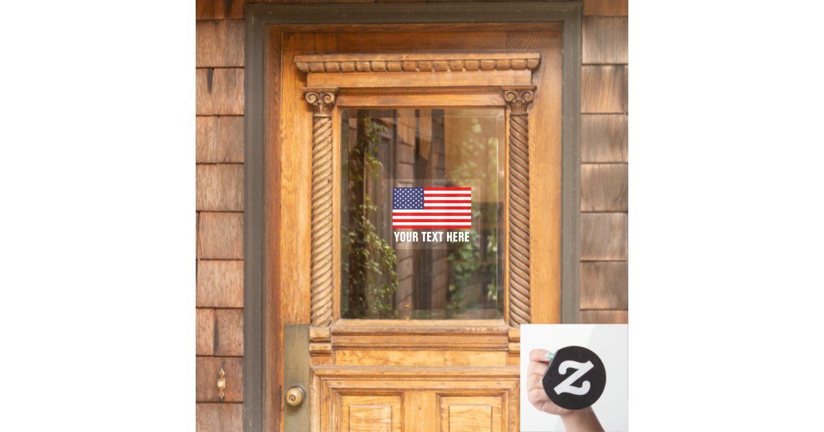 Patriotic American flag static transparent Window Cling | Zazzle