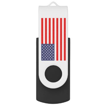 Patriotic American flag swivel USB flash drive | Zazzle