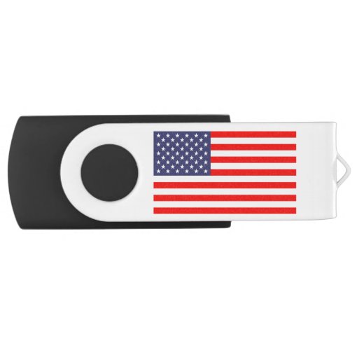 Patriotic American flag swivel USB flash drive | Zazzle