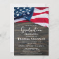 Patriotic American Flag US Military Graduation Invitation | Zazzle