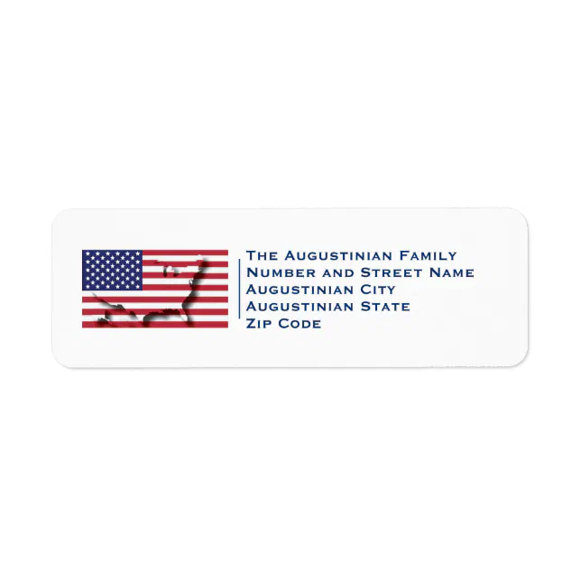Patriotic | American Flag | USA | Custom Return Label | Zazzle