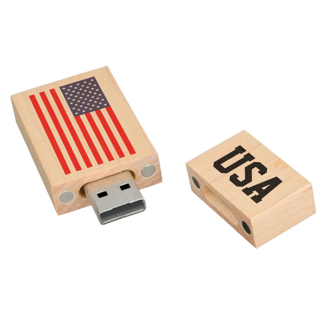 Patriotic American flag USB pendrive flash drive | Zazzle