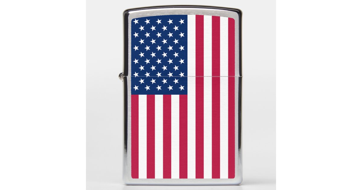 Patriotic American Flag Zippo Lighter | Zazzle