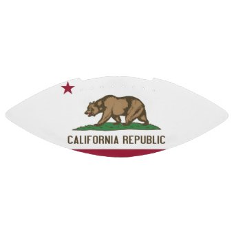 Patriotic american football with California flag | Zazzle