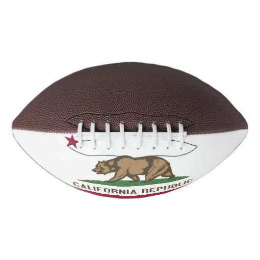 Patriotic american football with California flag | Zazzle