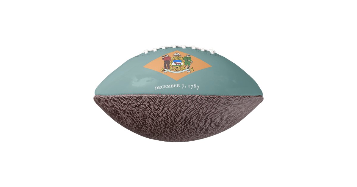 Patriotic american football with Delaware flag | Zazzle