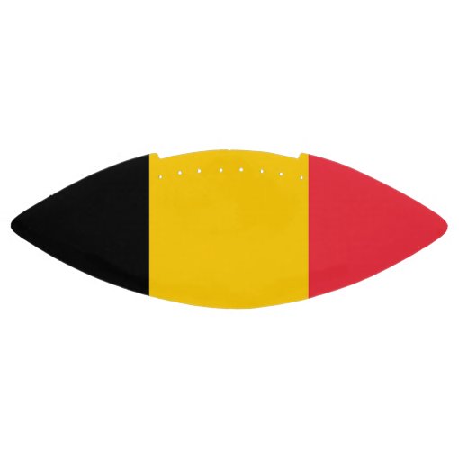 Patriotic american football with flag of Belgium | Zazzle