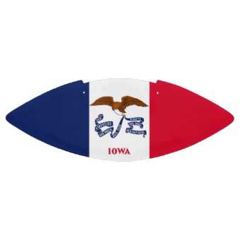 Patriotic american football with Iowa flag | Zazzle