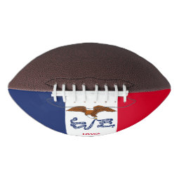 Patriotic american football with Iowa flag | Zazzle