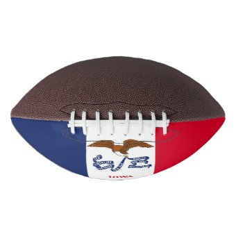 Patriotic american football with Iowa flag | Zazzle