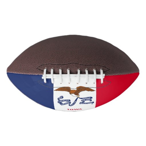 Patriotic american football with Iowa flag | Zazzle