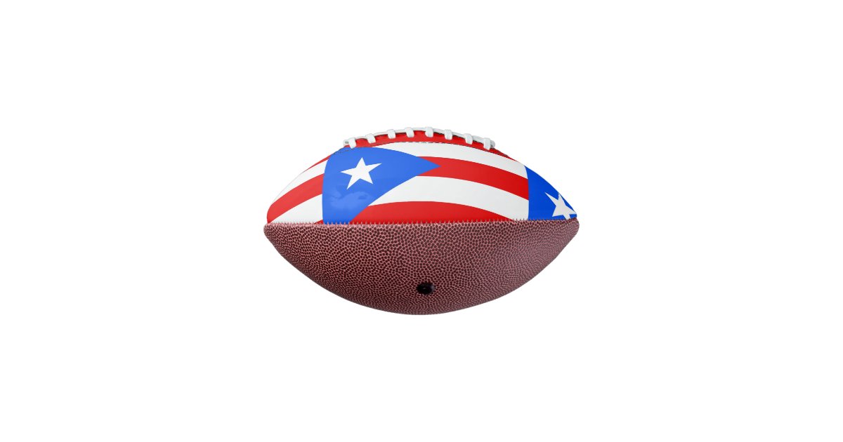 Patriotic american football with Puerto Rico flag | Zazzle