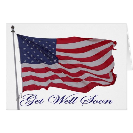 Patriotic american get well card | Zazzle.com
