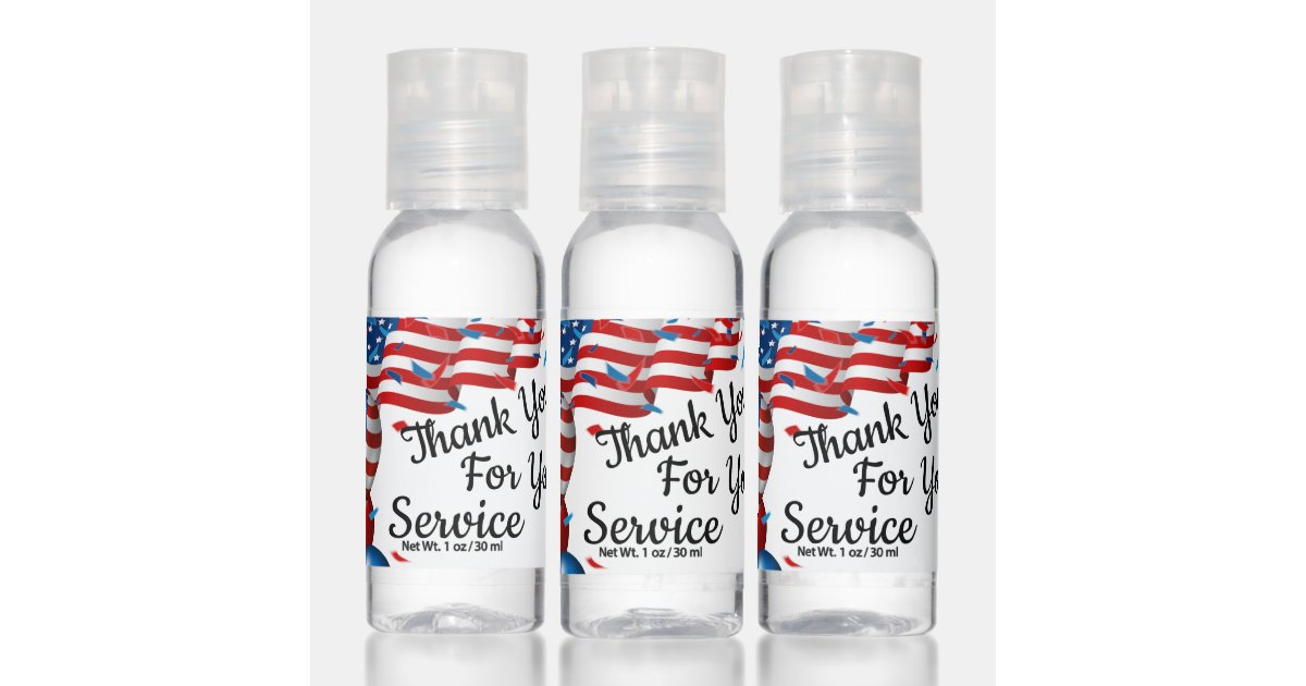 Patriotic American Military Hand Sanitizer | Zazzle