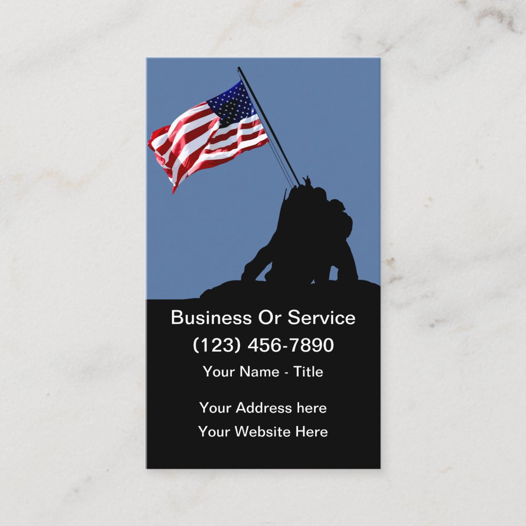 Patriotic American Theme Simple Business Card | Zazzle