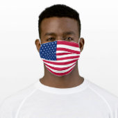 Patriotic American USA Flag Reusable Washable Adult Cloth Face Mask ...