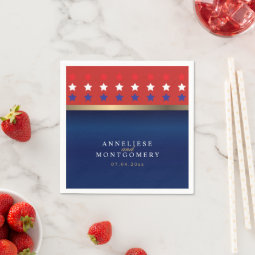 Patriotic American Wedding Napkins | Zazzle