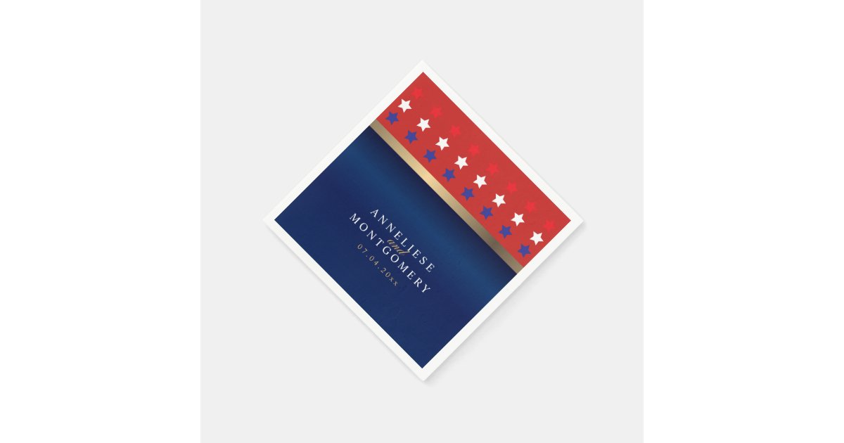 Patriotic American Wedding Napkins | Zazzle