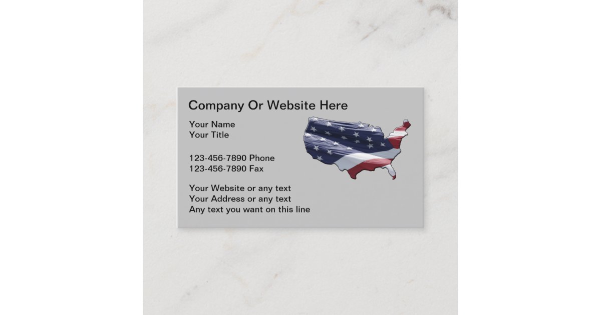 Patriotic Americana Theme Business Card Template | Zazzle