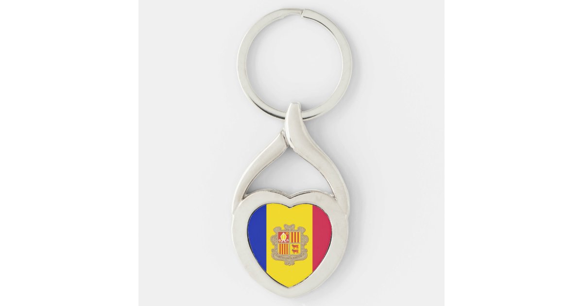 Patriotic Andorra Flag Keychain | Zazzle