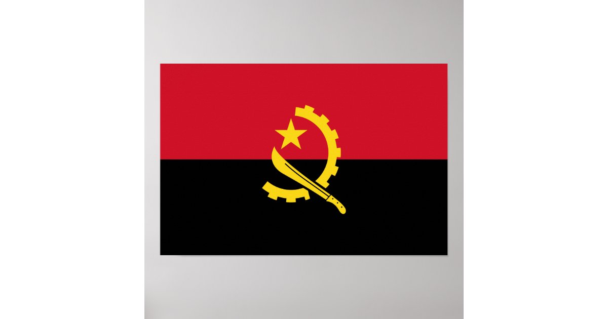 Patriotic Angolan Flag Poster | Zazzle