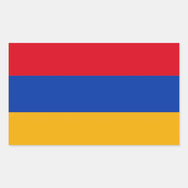 Patriotic Armenian Flag Rectangular Sticker | Zazzle