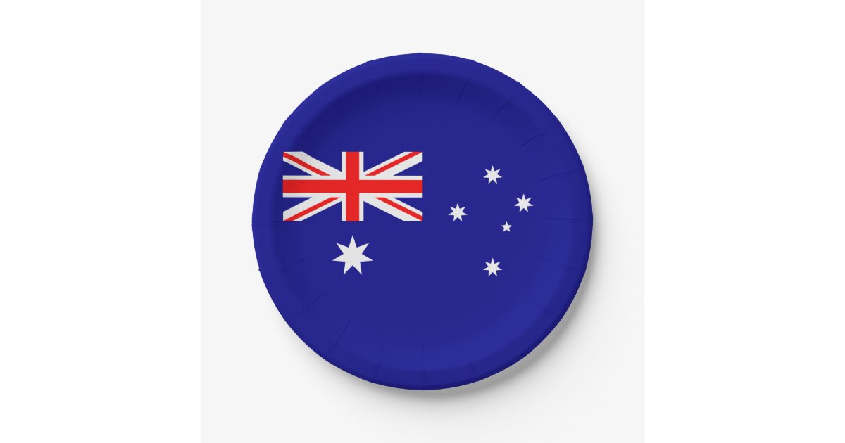Patriotic Australian Flag Paper Plates | Zazzle