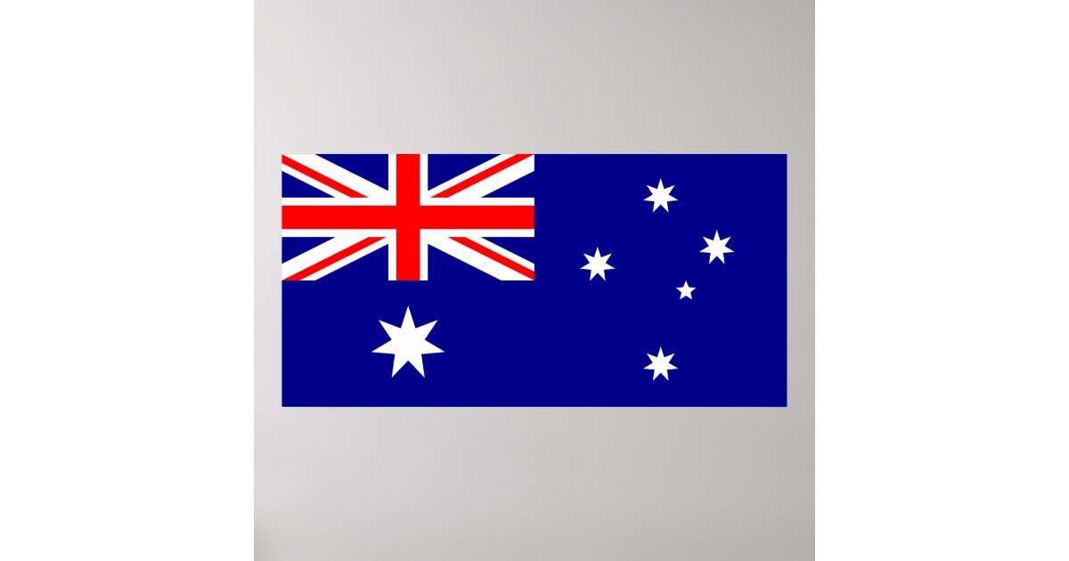 Patriotic Australian Flag Poster | Zazzle