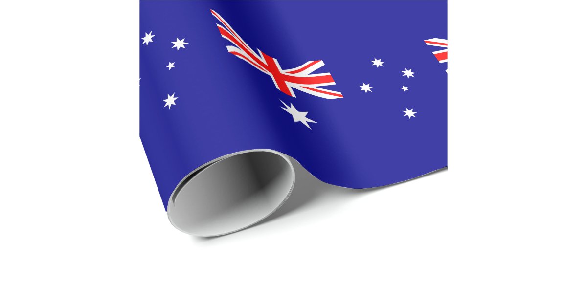 Patriotic Australian Flag Wrapping Paper | Zazzle