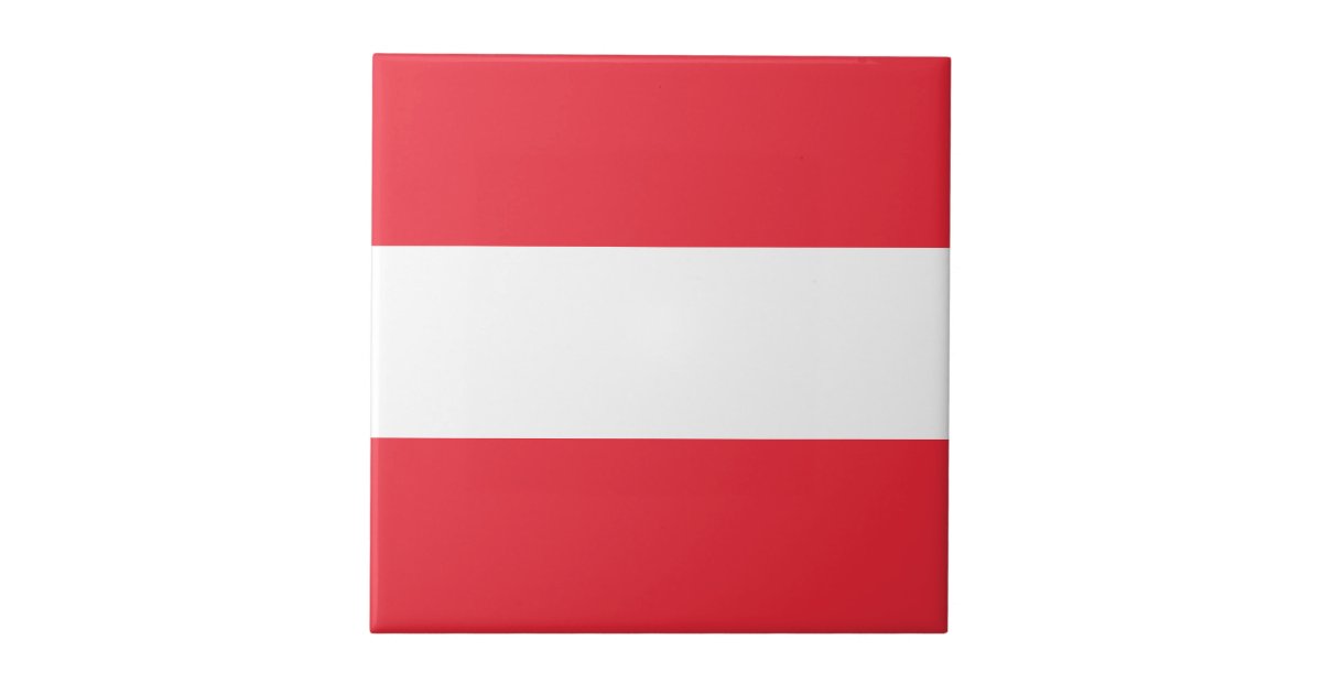 Patriotic Austrian Flag Ceramic Tile | Zazzle