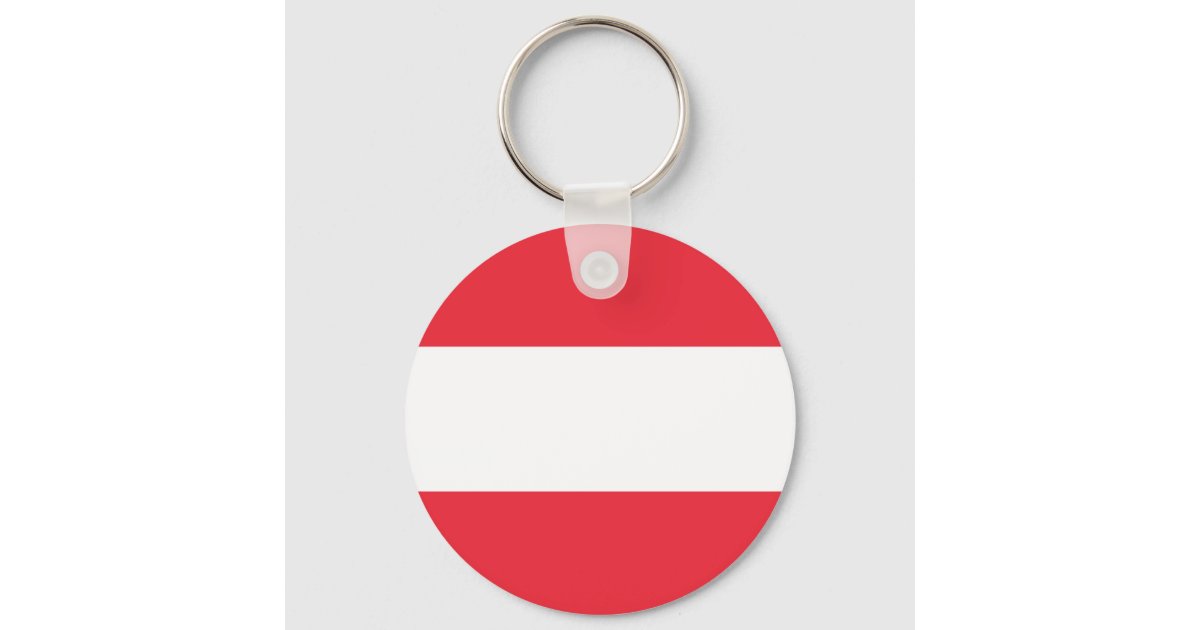 Patriotic Austrian Flag Keychain | Zazzle