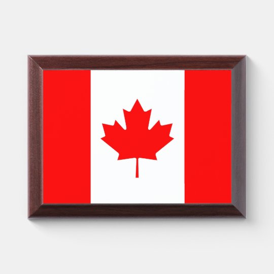 Patriotic award plaque with flag of Canada | Zazzle.com