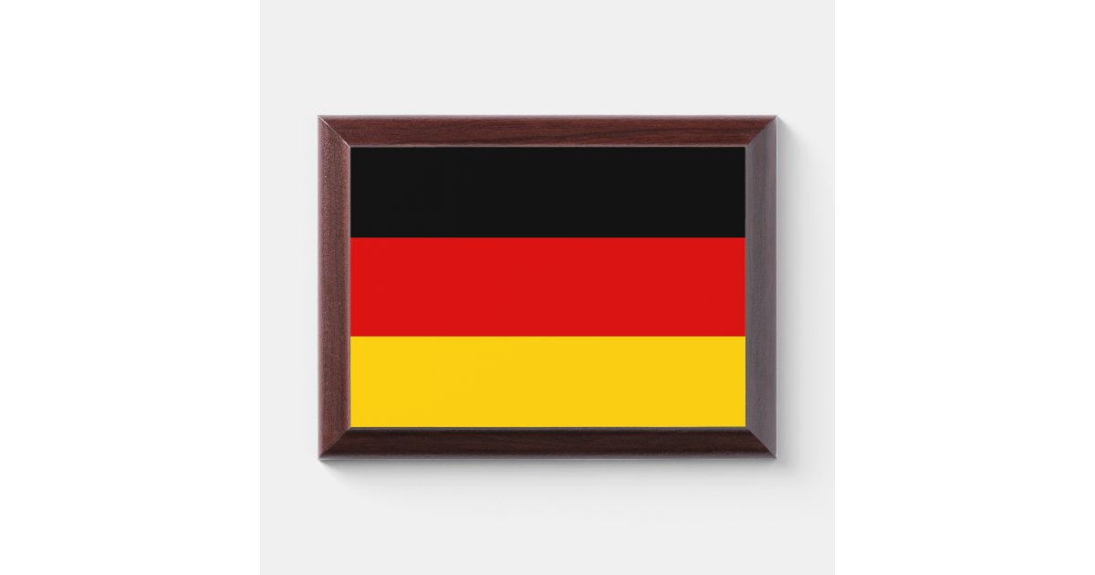 Patriotic award plaque with flag of Germany | Zazzle