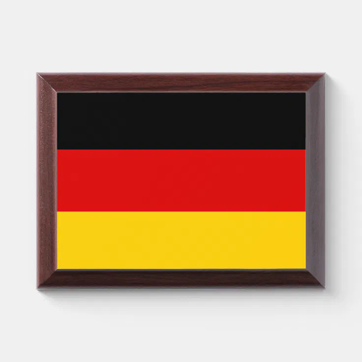 Patriotic award plaque with flag of Germany | Zazzle