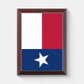 Patriotic award plaque with flag of Texas | Zazzle