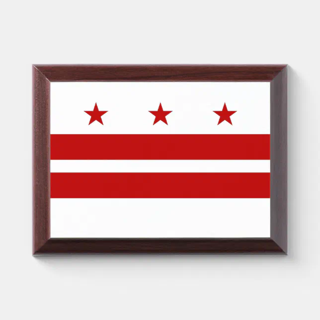 Patriotic award plaque with flag of Washington DC | Zazzle