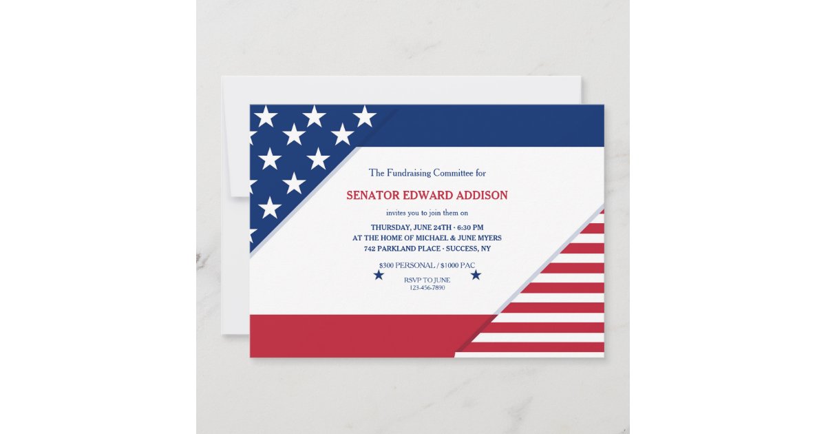 Patriotic Background Invitation | Zazzle