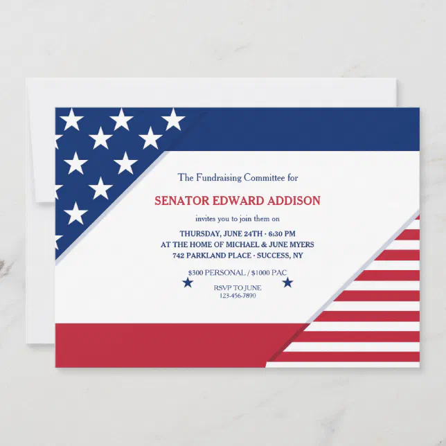 Patriotic Background Invitation | Zazzle