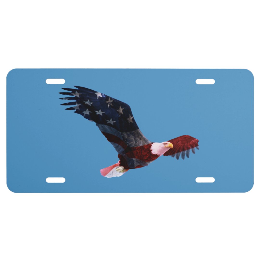 Patriotic Bald Eagle License Plate | Zazzle