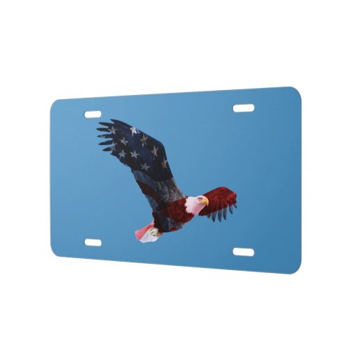 Patriotic Bald Eagle License Plate | Zazzle