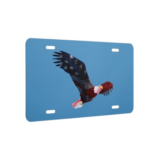 Patriotic Bald Eagle License Plate | Zazzle