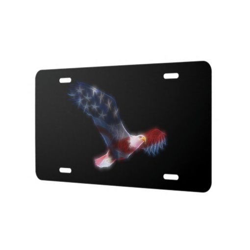 Patriotic Bald Eagle License Plate | Zazzle